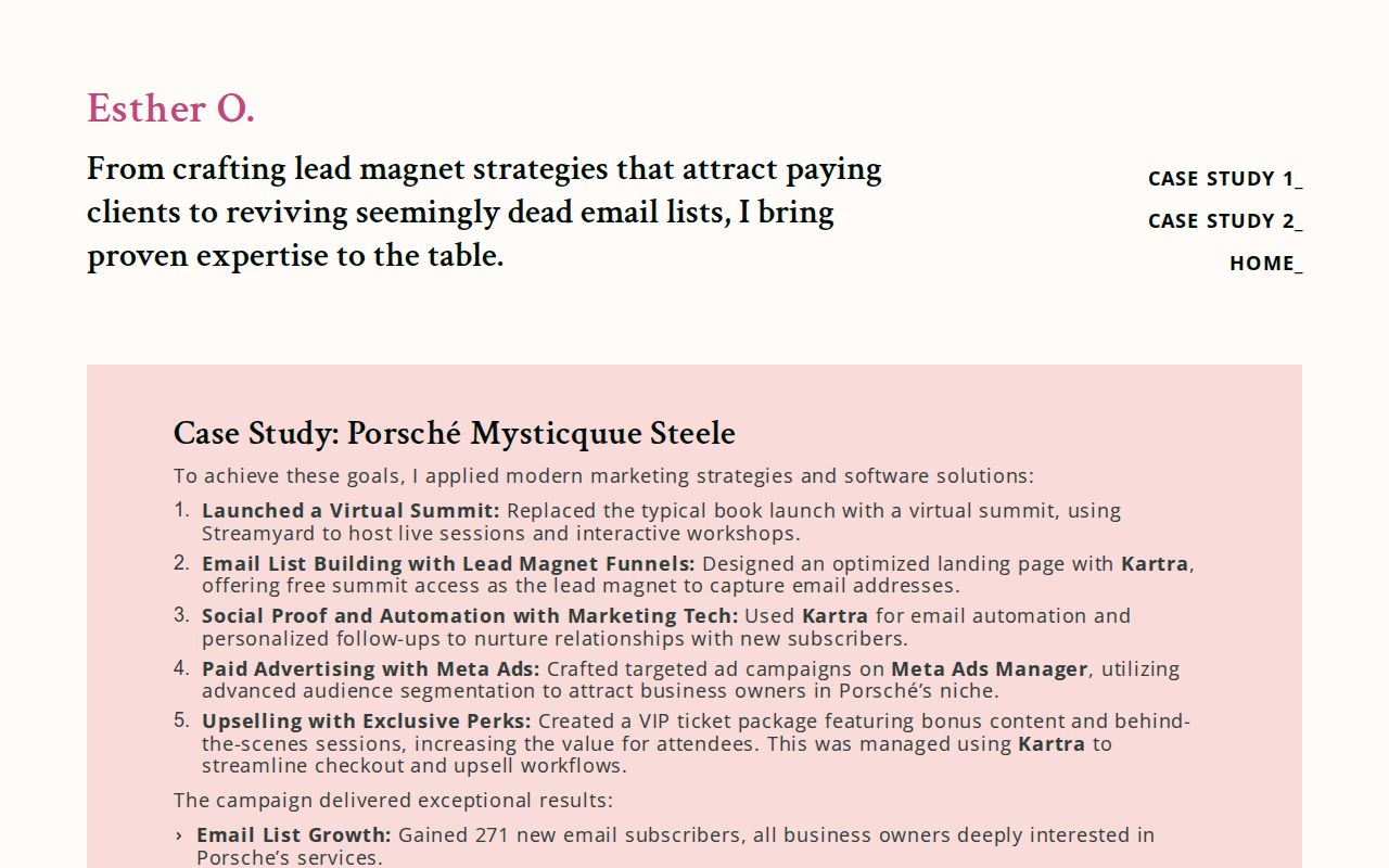 Case Study: Porsché Mysticquue Steele